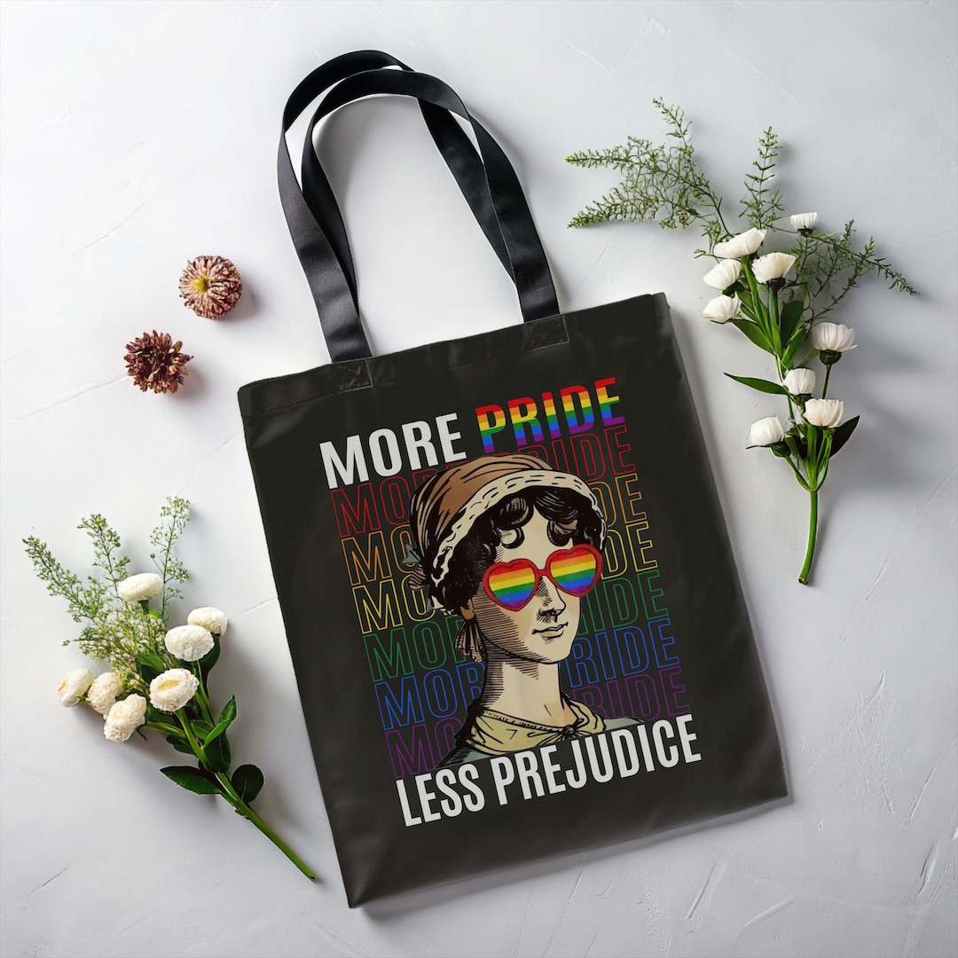 More Pride, Less Prejudice Tote Bag - Jane Austen Rainbow Sunglasses ...