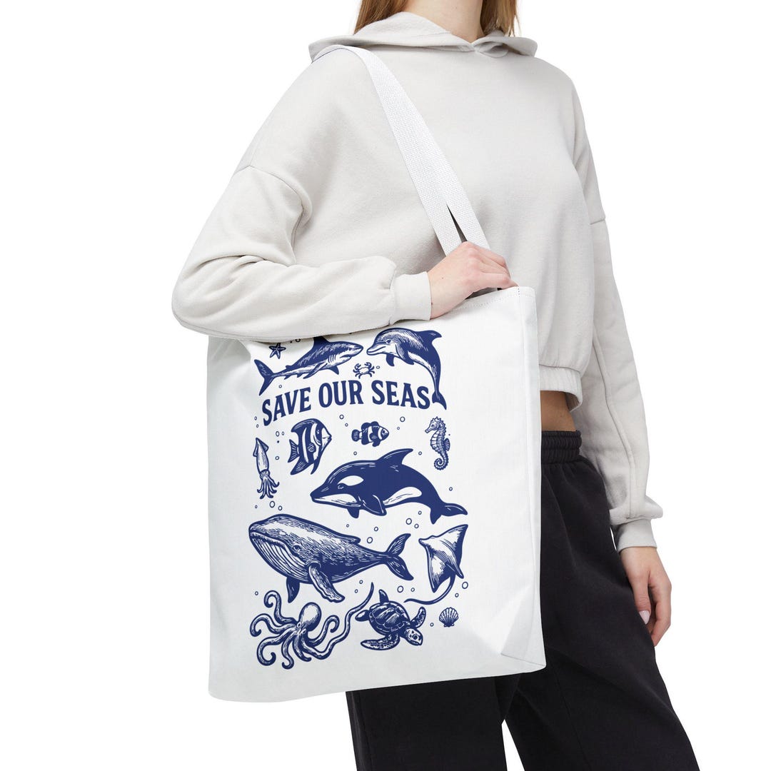 Save Our Seas Tote Bag, Ocean Life Bag, Protect the Sea Animals, Summer ...