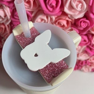 Stanley H2O Quencher Topper Frenchie French Bulldog Heart Nose - Etsy