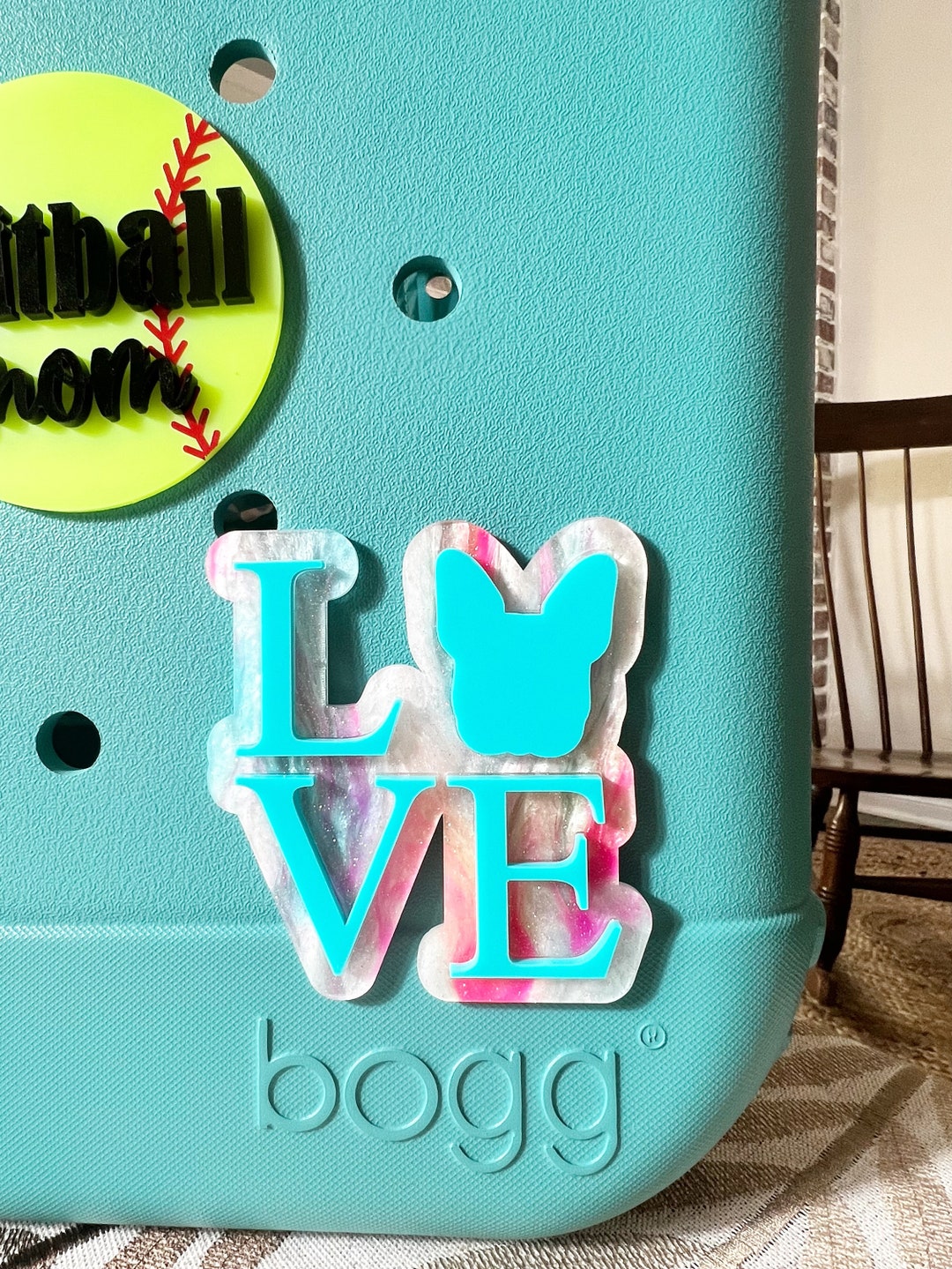 Puppy Love Bogg Charm Rubber Tote Accessory Frenchie, Chihuahua, DOG ...