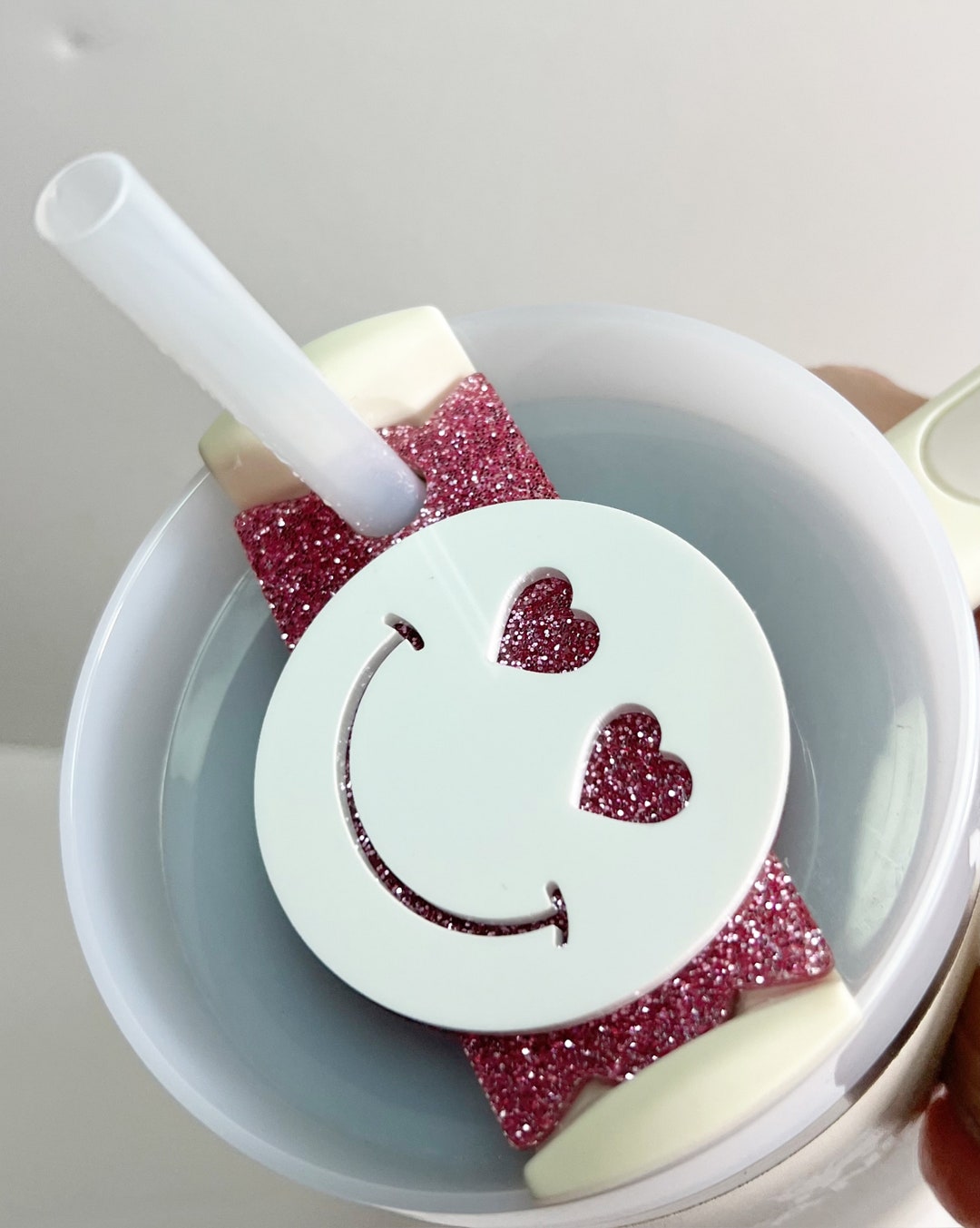 30 OUNCE Stanley Smiley Face Tumbler Topper - Etsy