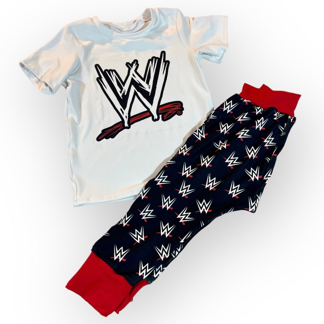 Boys Wrestling Shirt and Pants SET - Toddler / Baby Outfit - NB to 10Y ...