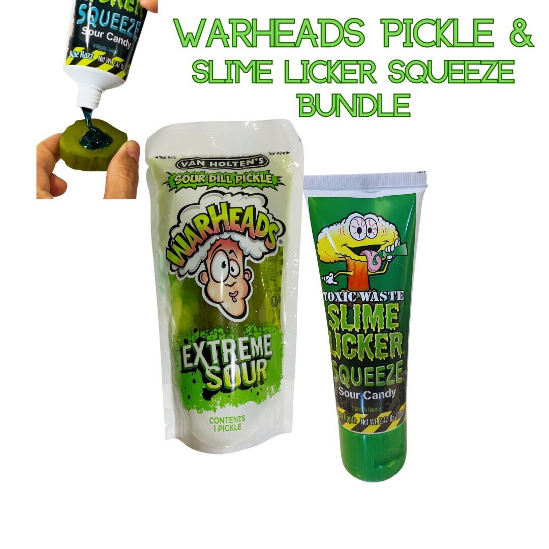 1 Warhead Pickle & 1 Slime Licker Squeeze Bundle-choose 1 - Etsy