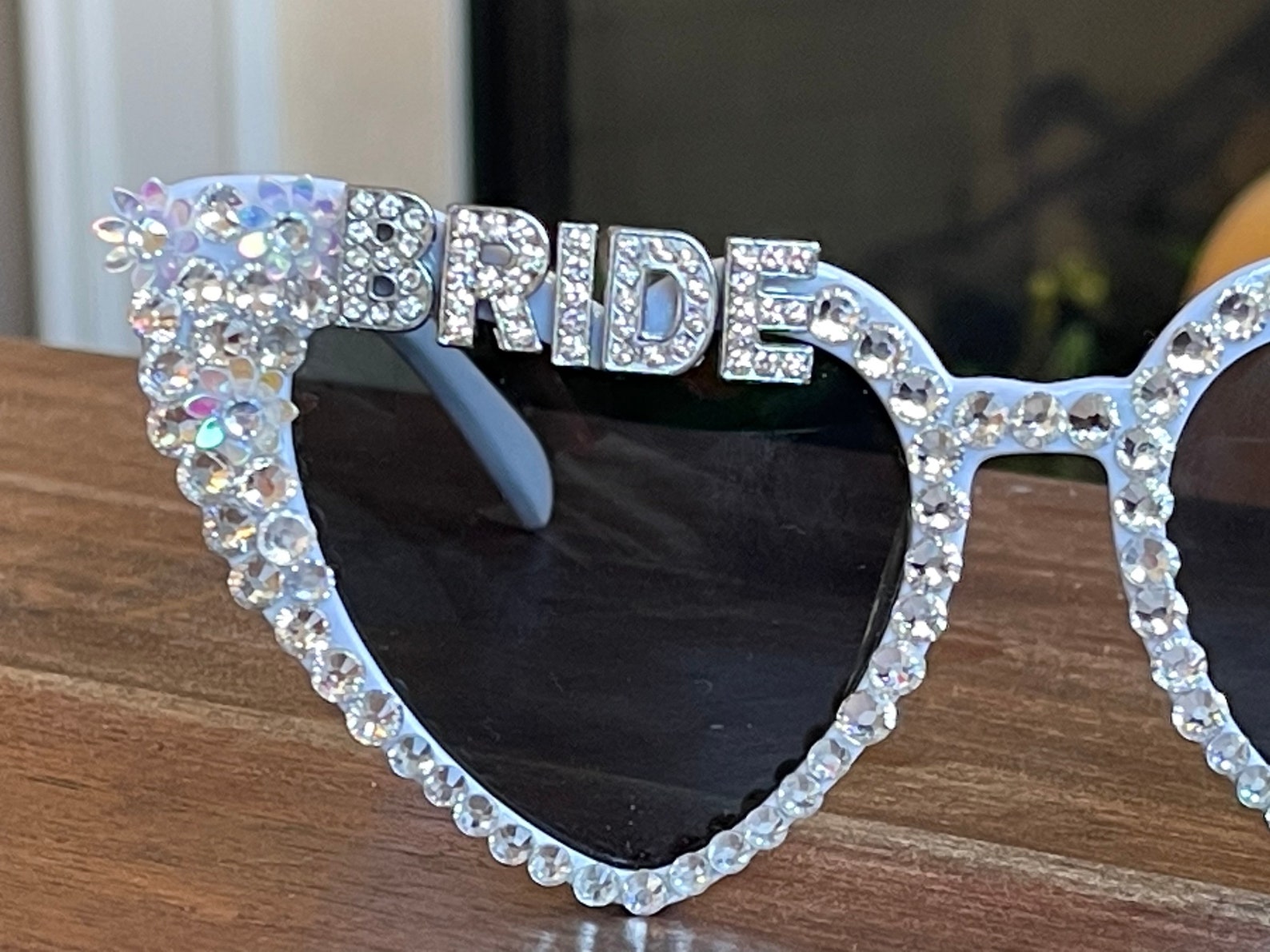 Free Ship! White Heart Bride Bling Sunglasses!! - Etsy