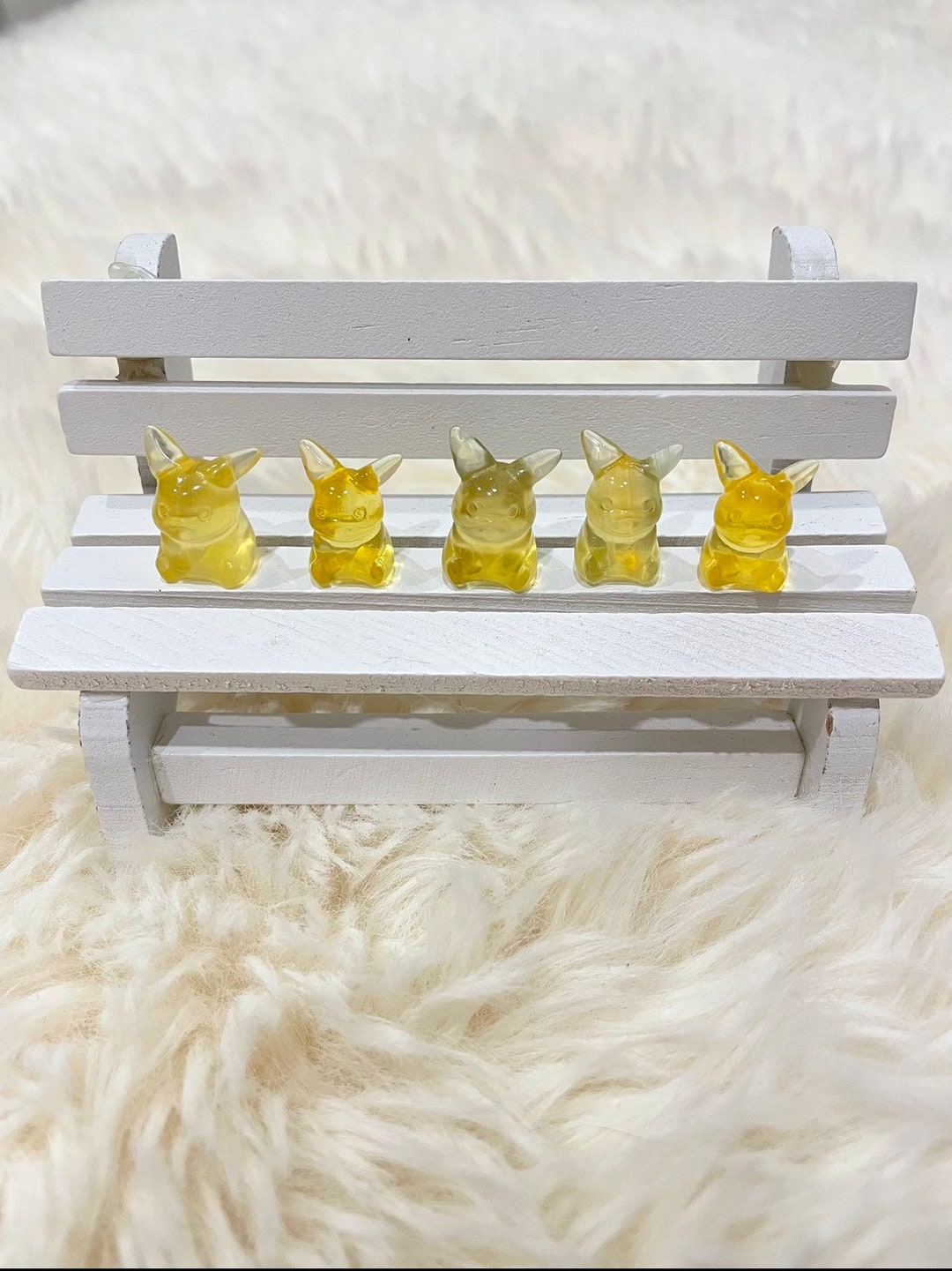 Crystal Pokémon Mini Yellow (golden) Fluorite Carving - Pikachu ...