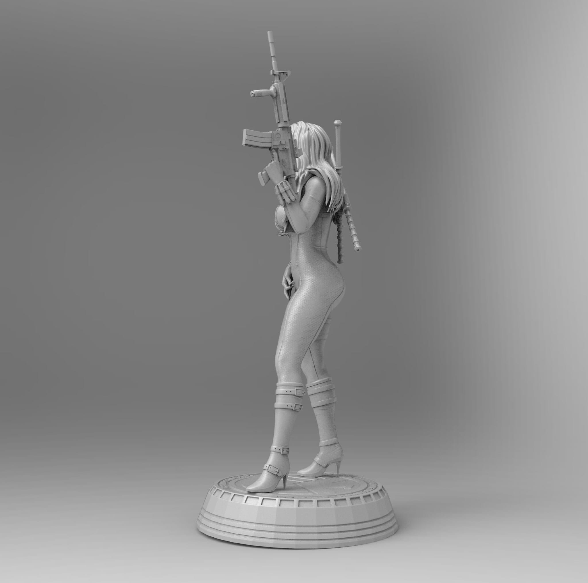 Black Widow Sexy Stl 3d Print Superhero Digital Download Split 3d 3070