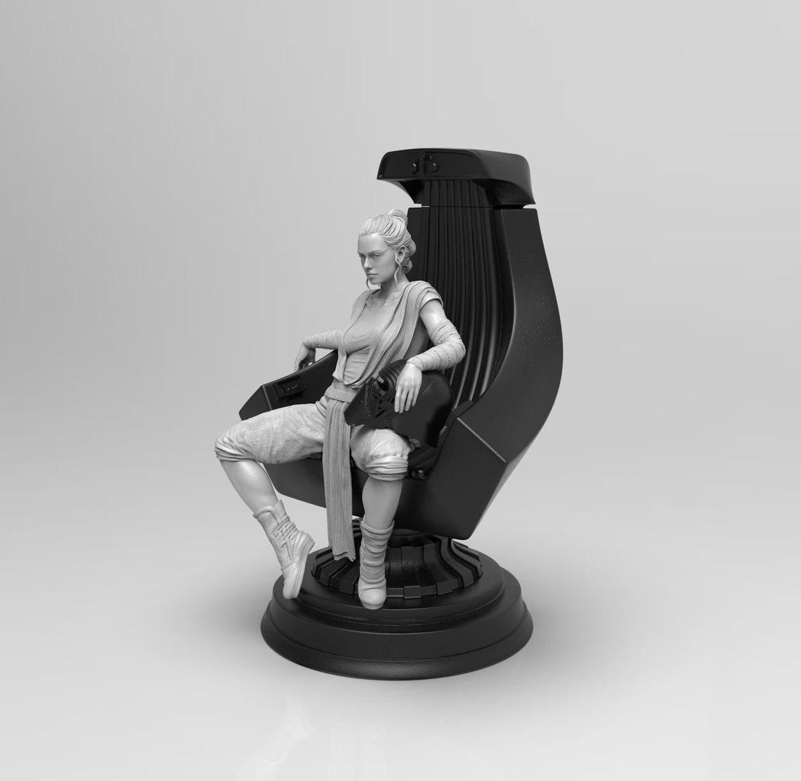 Rey STL 3D Print NSFW & Sfw | Star Wars Digital Download Split 3D Model ...