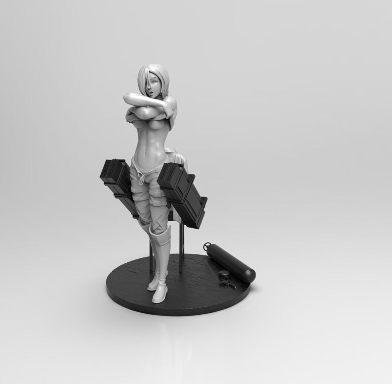 Mikasa Ackerman Stl 3d Print Anime Girl Digital Download Etsy España