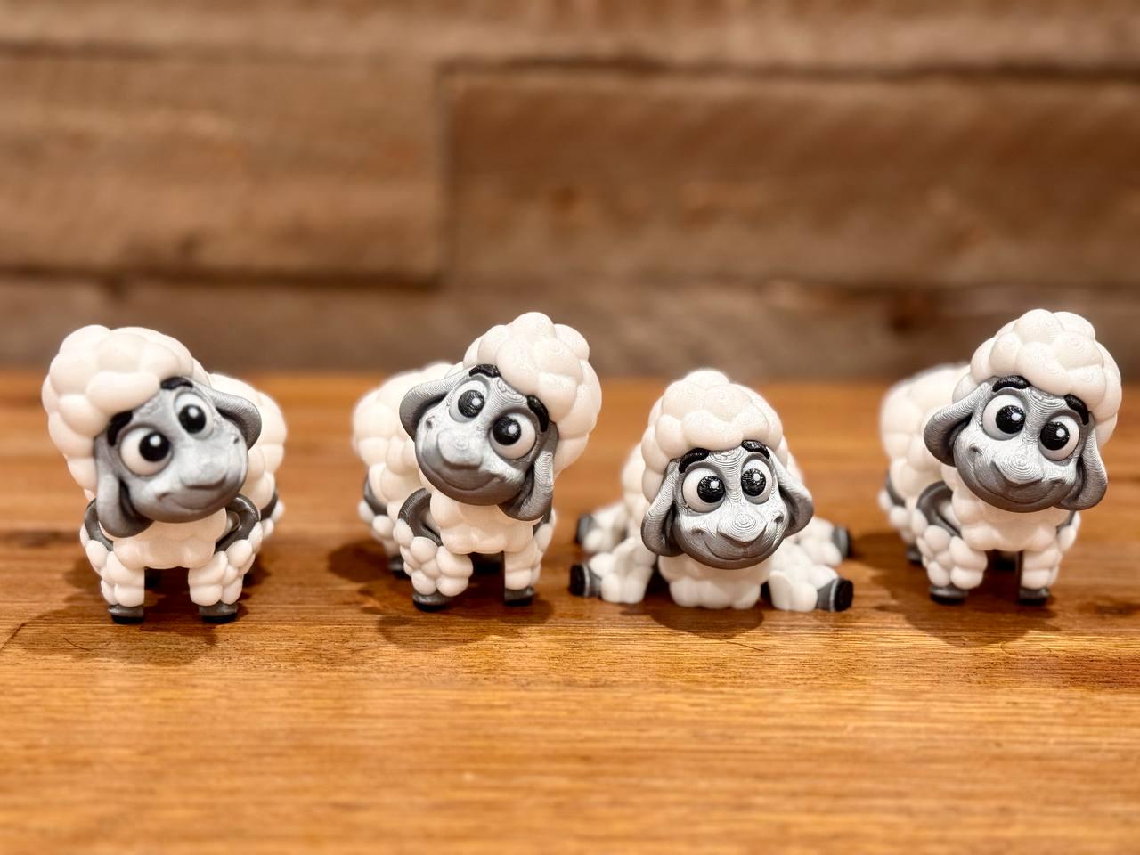 3D Printed Sheep Figurine - Cute Farm Animal Decor, Articulated Sheep ...