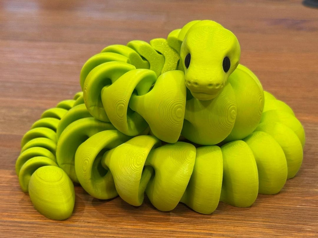 Articulated Snake -25inch Flexible Toy, Cute Fidget Snake, Flexi Happy ...