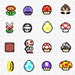 Mario 8 Bit SVG Bundle Super Mario Svg, Mario Kart Svg Files, Mario ...