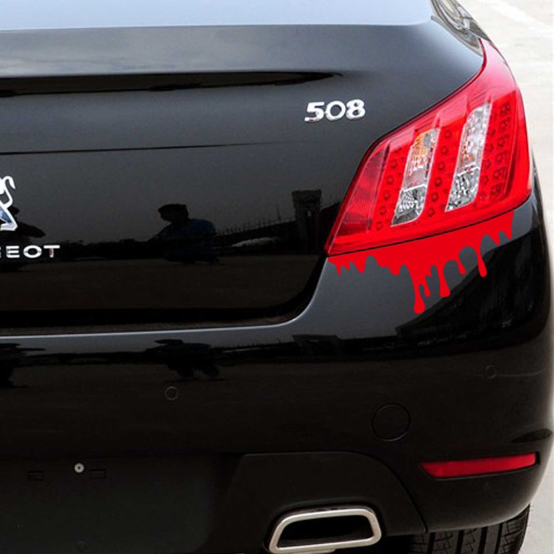 Cool Red Dripping Paint Reflective Decal Stickers Tail Lights Cool ...