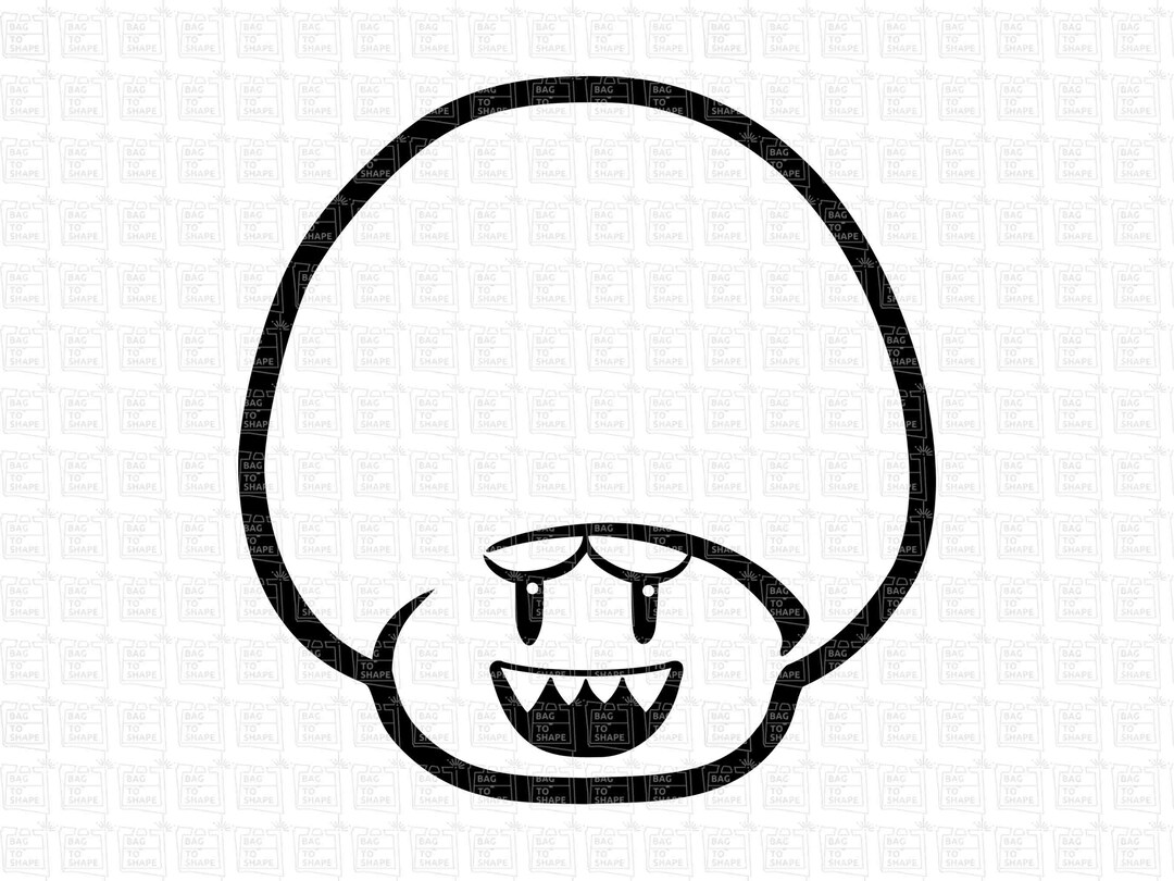Boo Mushroom Super Mario Galaxy Digital Art Download SVG - Etsy