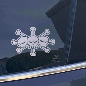 Blackbeard Pirates Jolly Roger, Decals Vinyl Sticker, One Piece ...