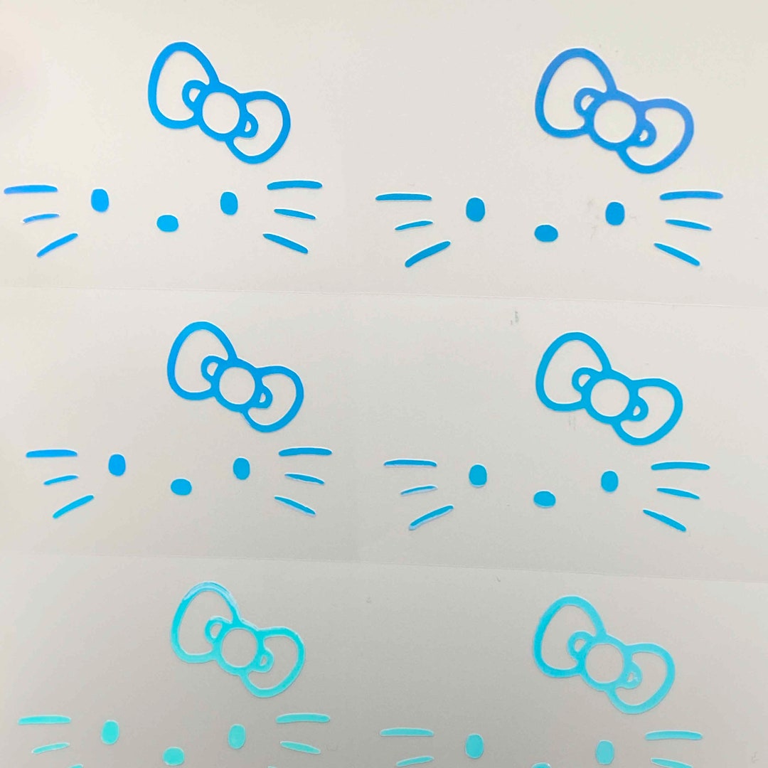 Hello Kitty Decal Sheet 10 Pieces, Anime Car Decal, Mirror Decal, Car ...