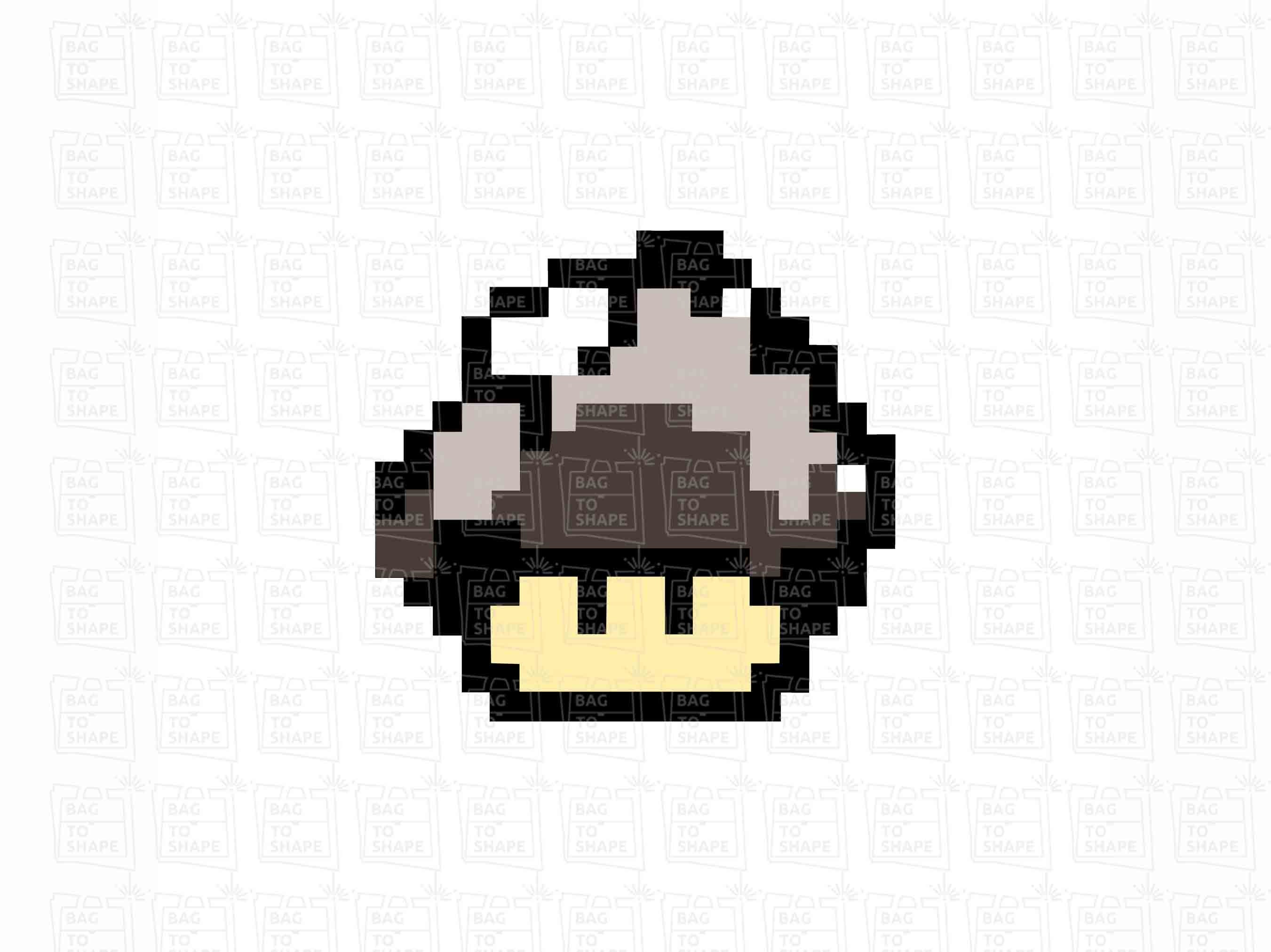 8-bit Rock Mushroom Digital Art Download SVG JPG PNG Dxf - Etsy