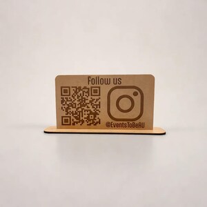 Custom QR Code Sign | Wooden QR Code Stand | Wooden Menu Display ...