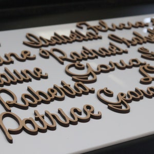 MDF Laser Cut Names | Wedding Place Names | Table Decoration - Etsy ...