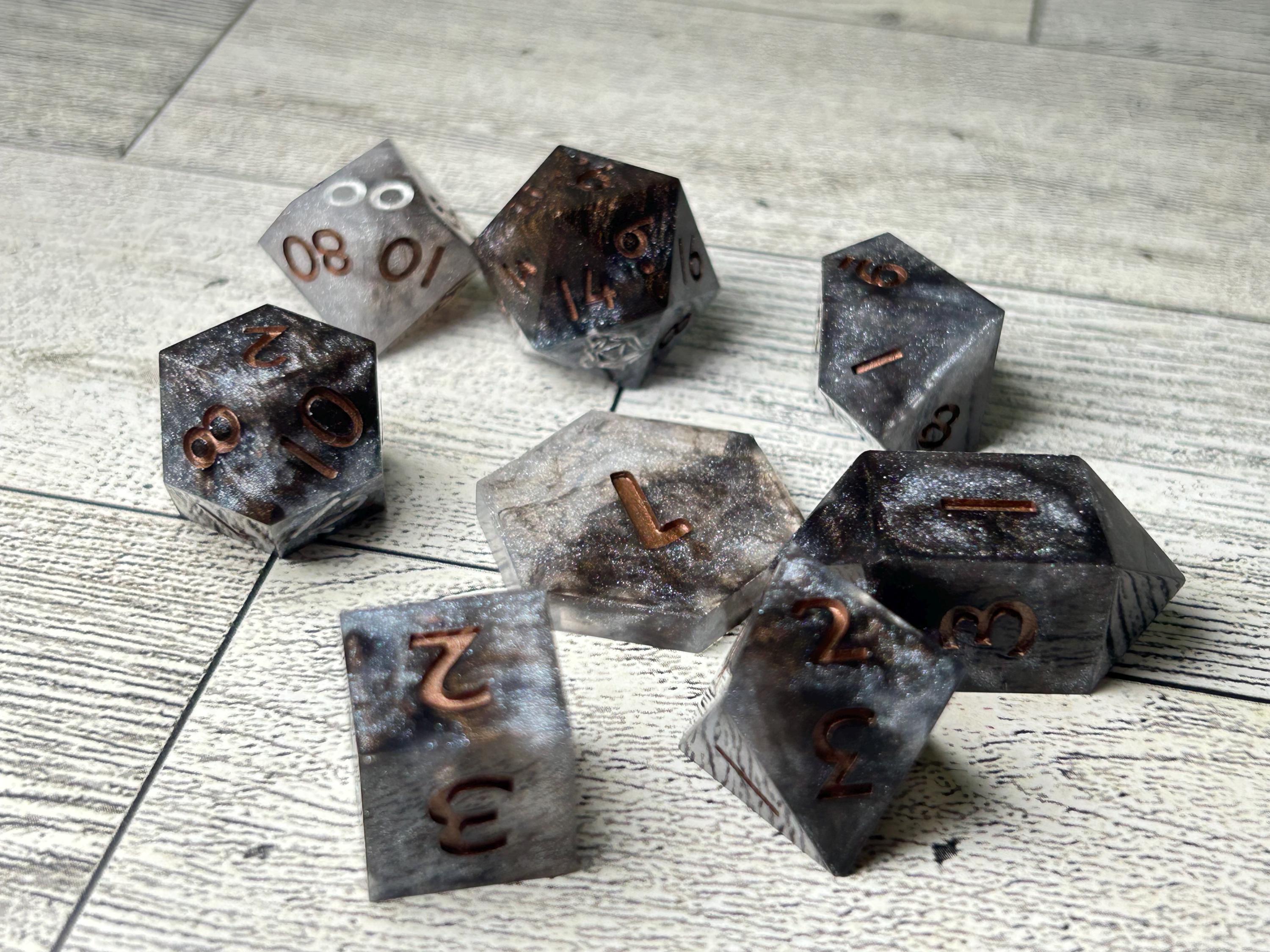 Abandoned Iron Mine - Handmade 8-piece DND Dice Set - Etsy