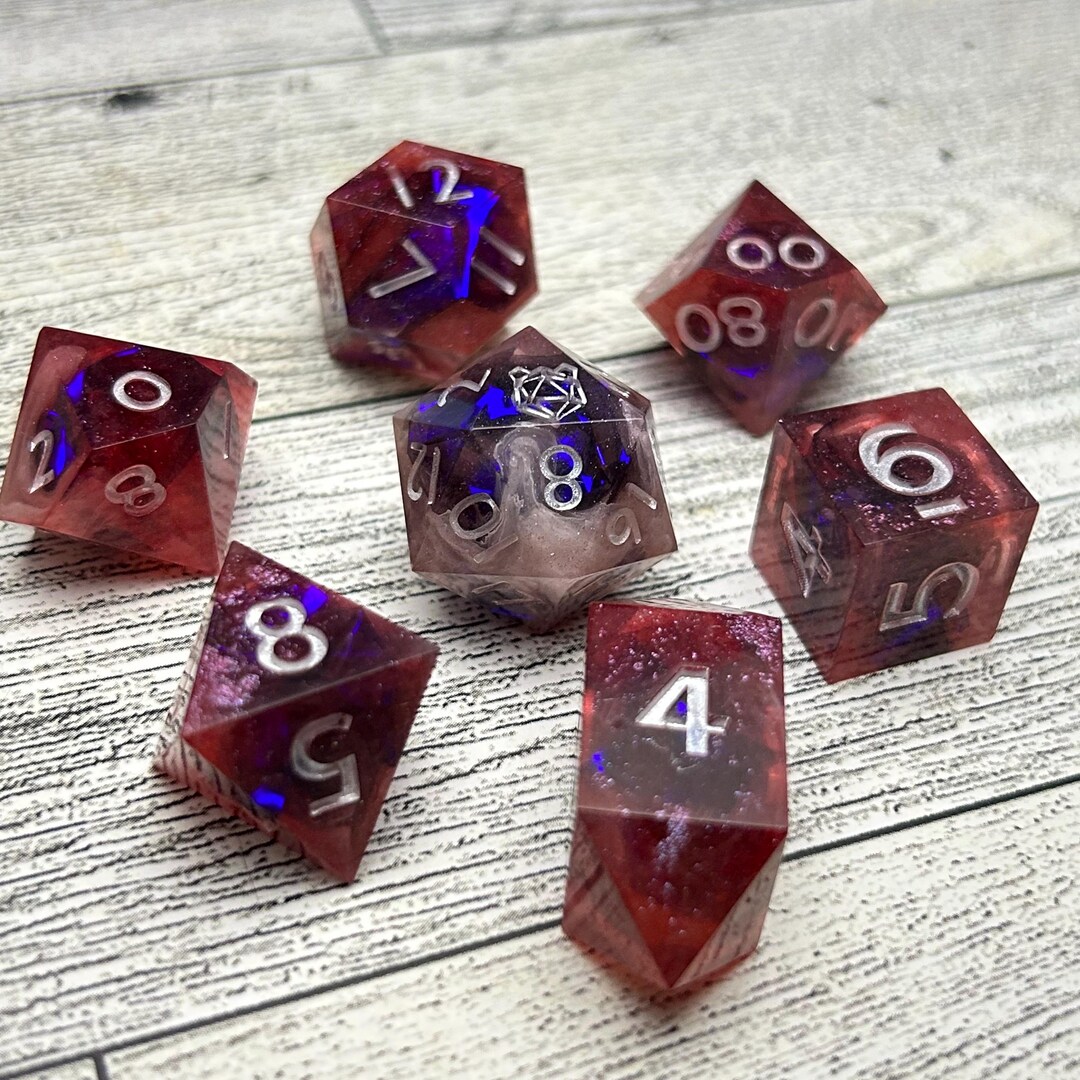 Necrotic Shroud - Handmade Sharpedge Resin Dice Set - Etsy