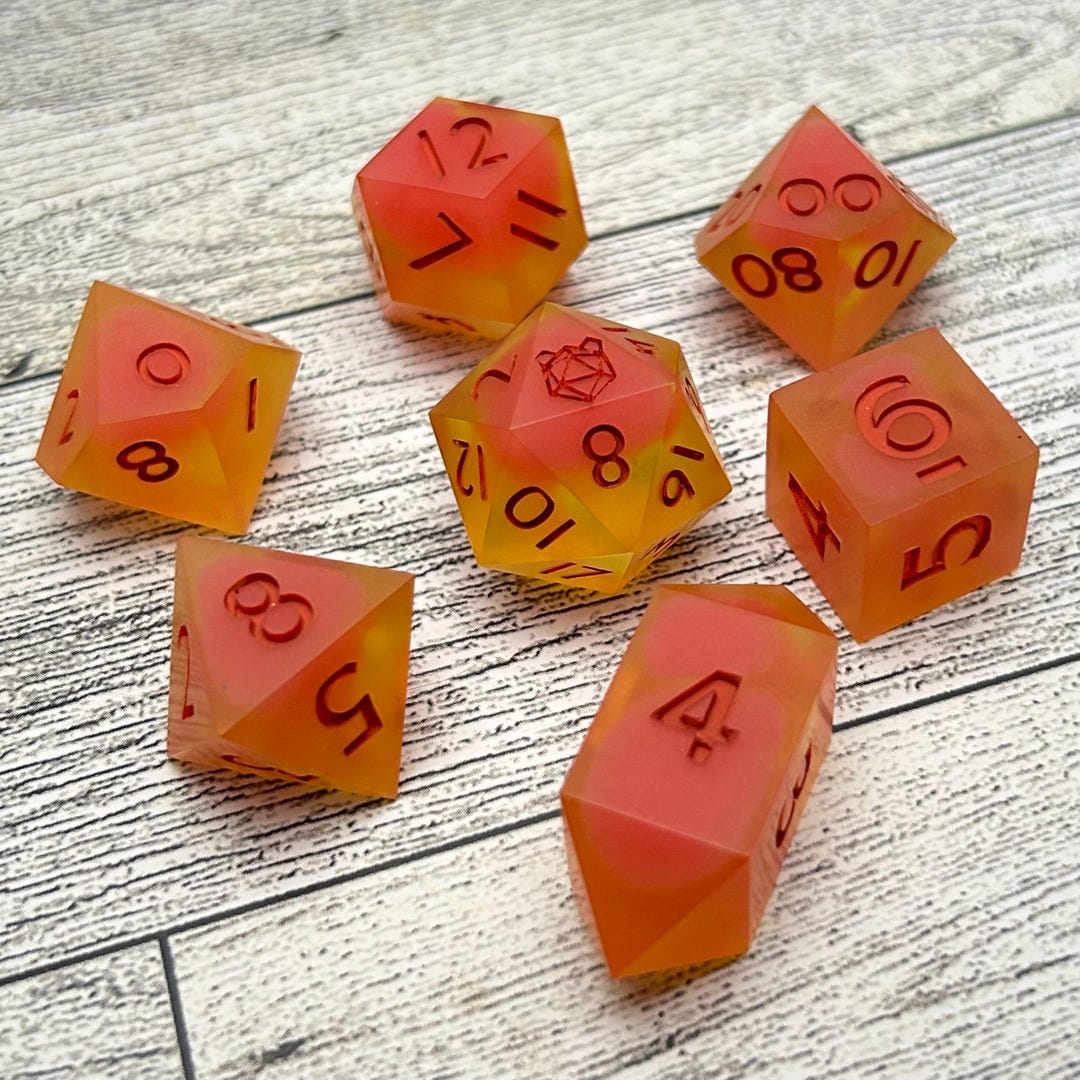 Terracotta Clouds Handmade Sharpedge Resin Dice Set - Etsy