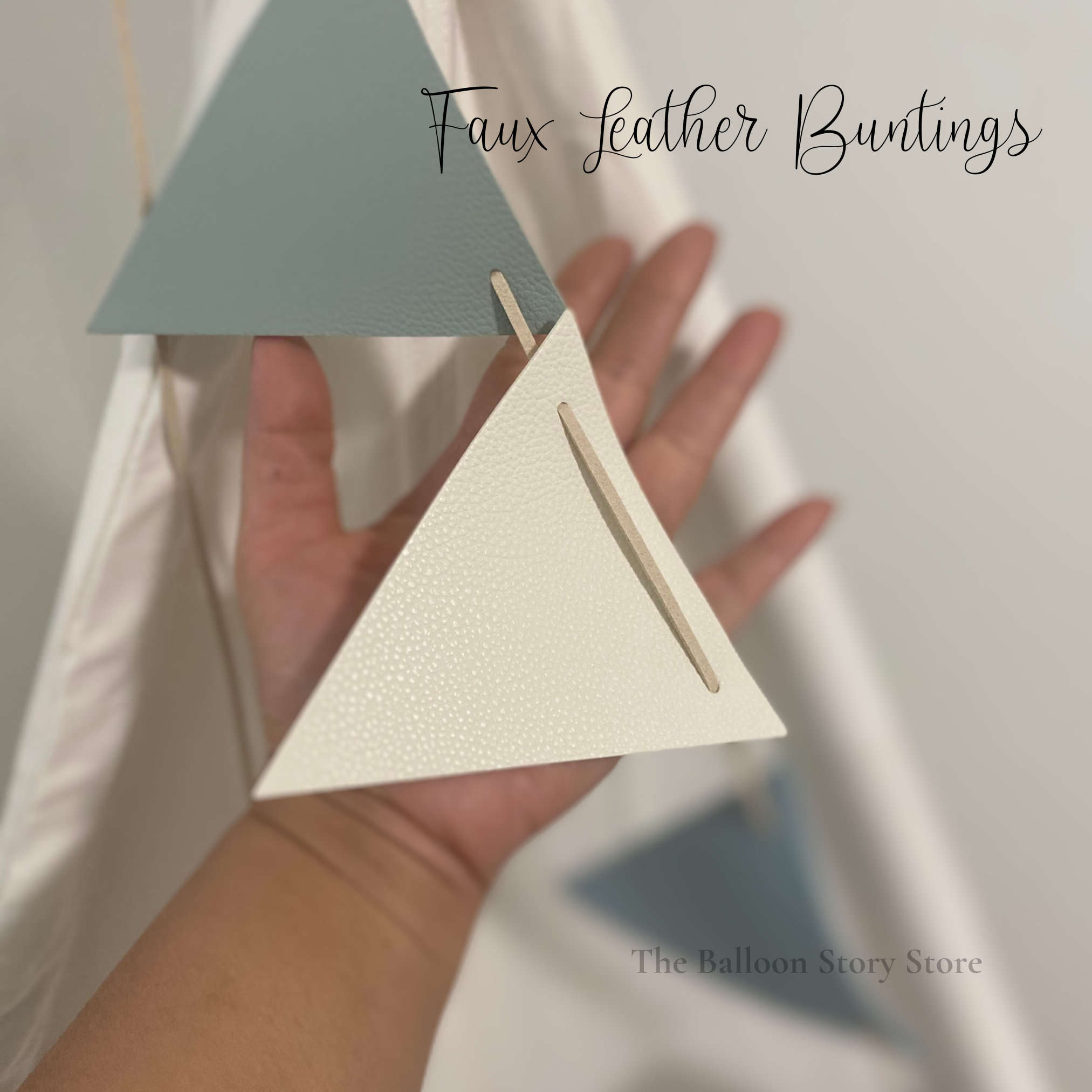 PU Leather Pennant Faux Leather Banner Faux Buntings High Chair Banner ...