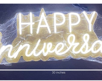 Happy Anniversary Neon Sign Custom Neon Sign Anniversary - Etsy