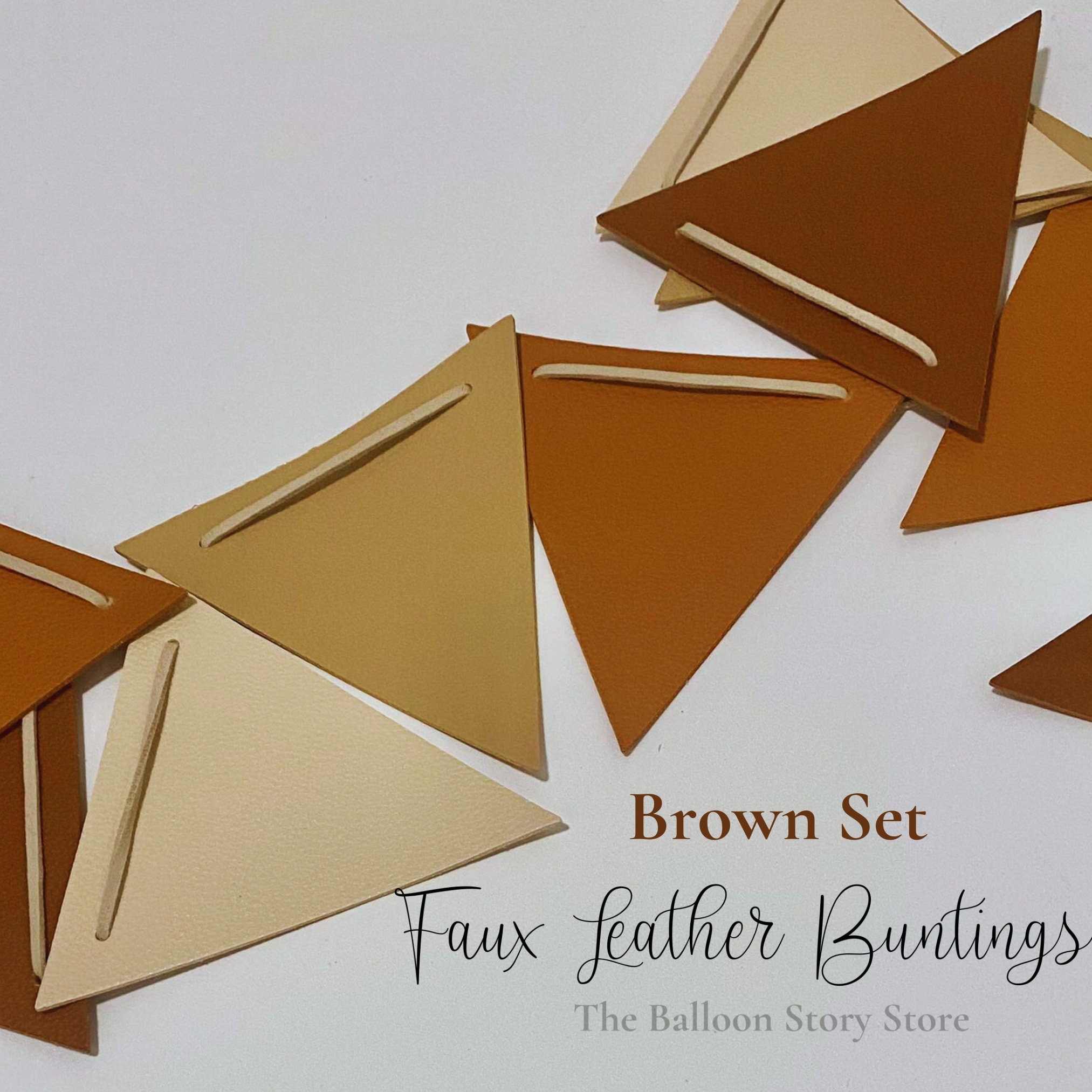 PU Leather Pennant Faux Leather Banner Faux Buntings High Chair Banner ...