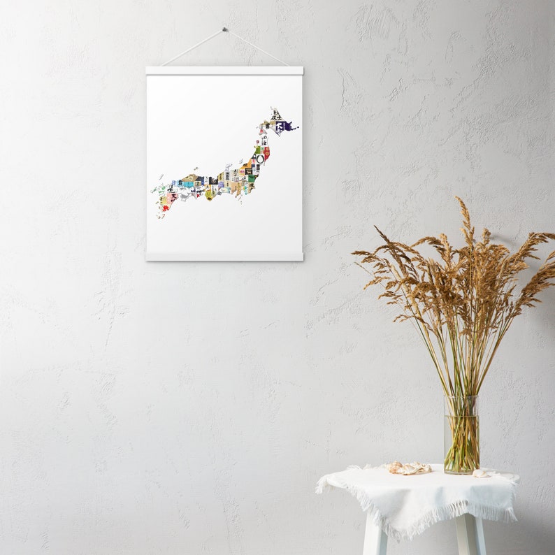 Sake Label Map of Japan Hanging Print Free US Shipping - Etsy