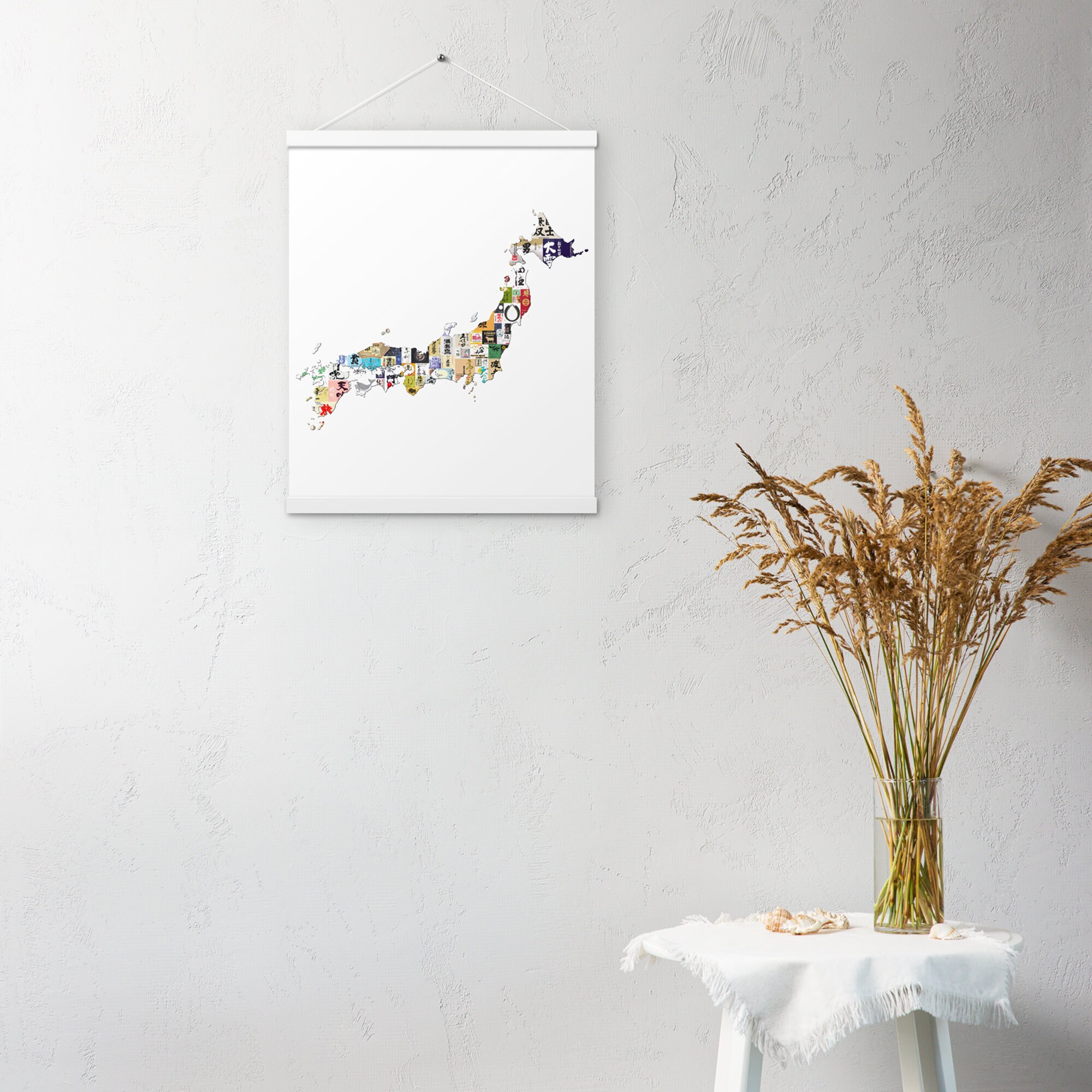 Sake Label Map of Japan Hanging Print Free US Shipping - Etsy