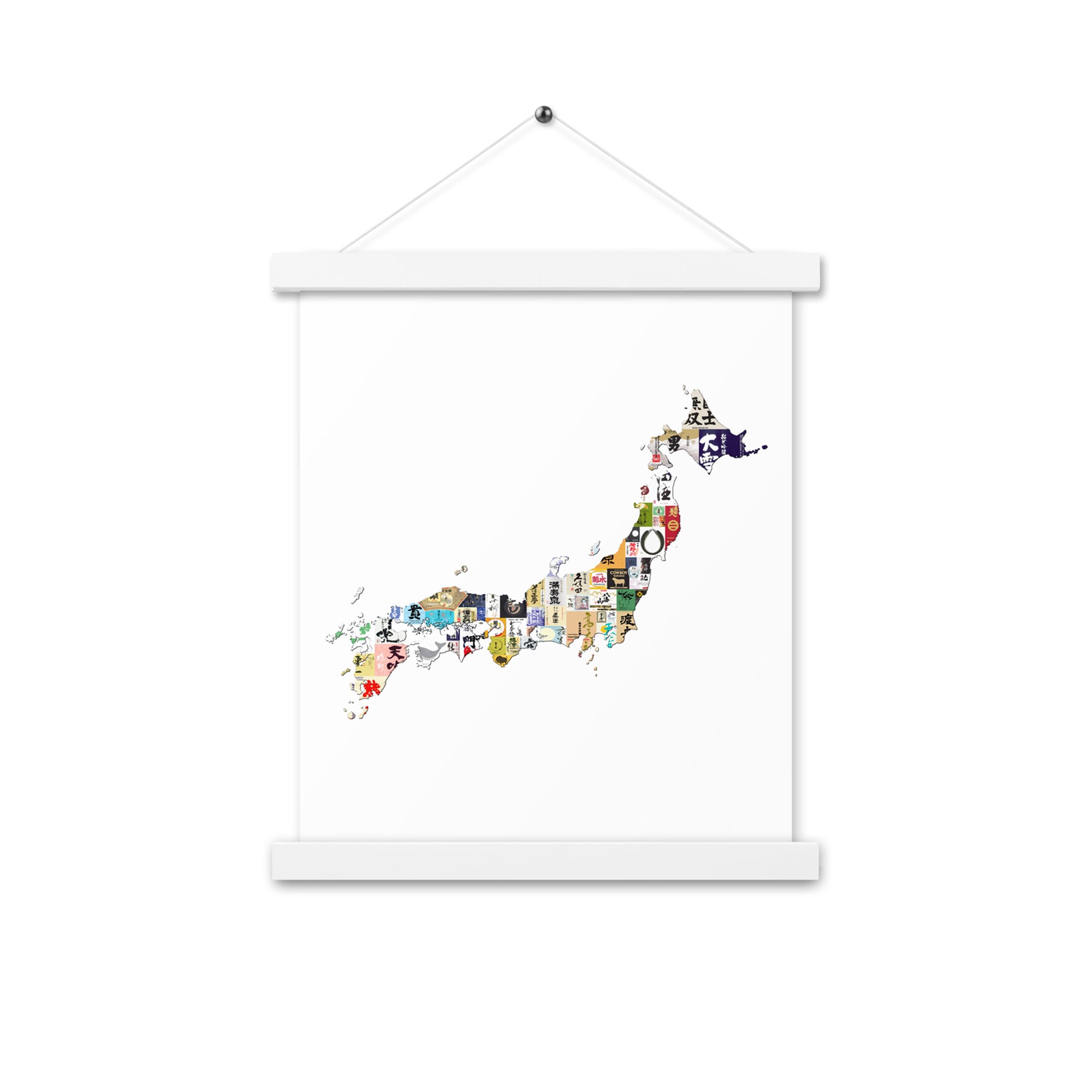 Sake Label Map of Japan Hanging Print Free US Shipping - Etsy