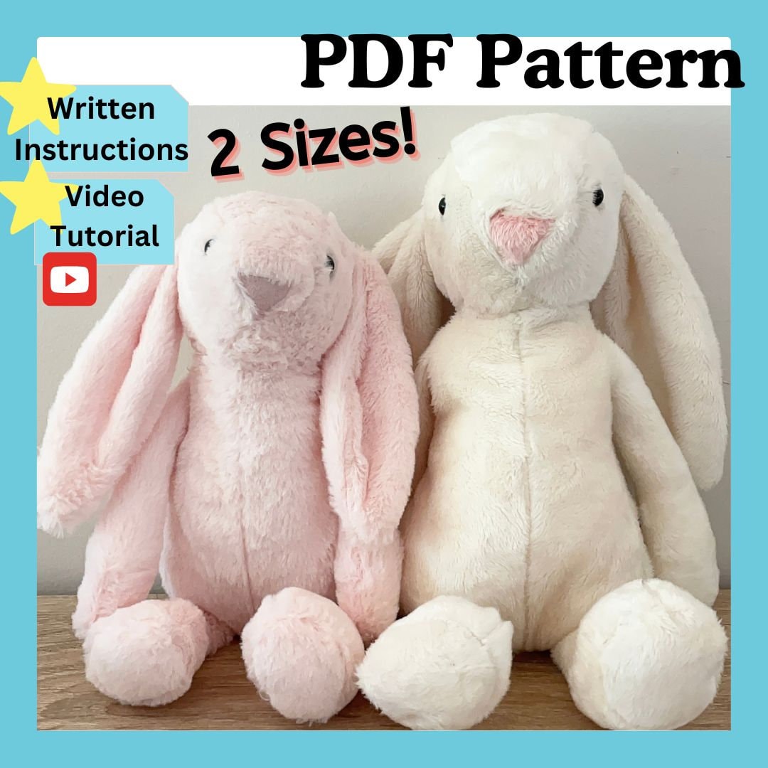 Rabbit Sisters DIY Pattern , Written Instructions and Online Tutorial ...