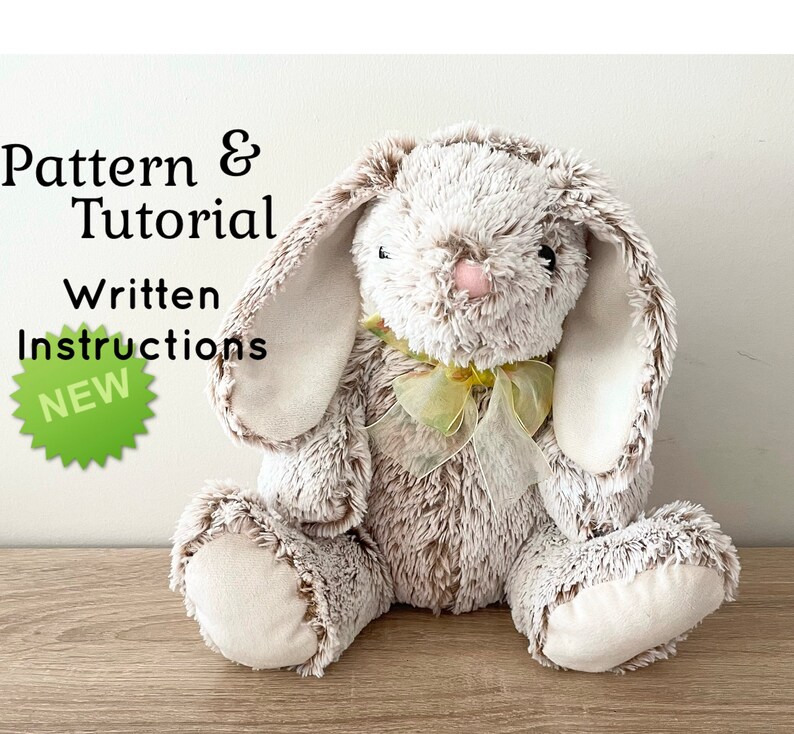 Adorable Bunny Rabbit Plush DIY Pattern digital File - Etsy