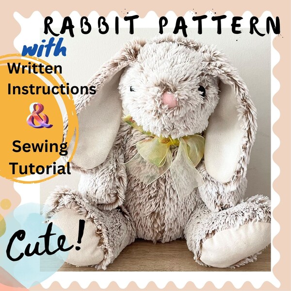 Bunny Plush Pattern - Etsy
