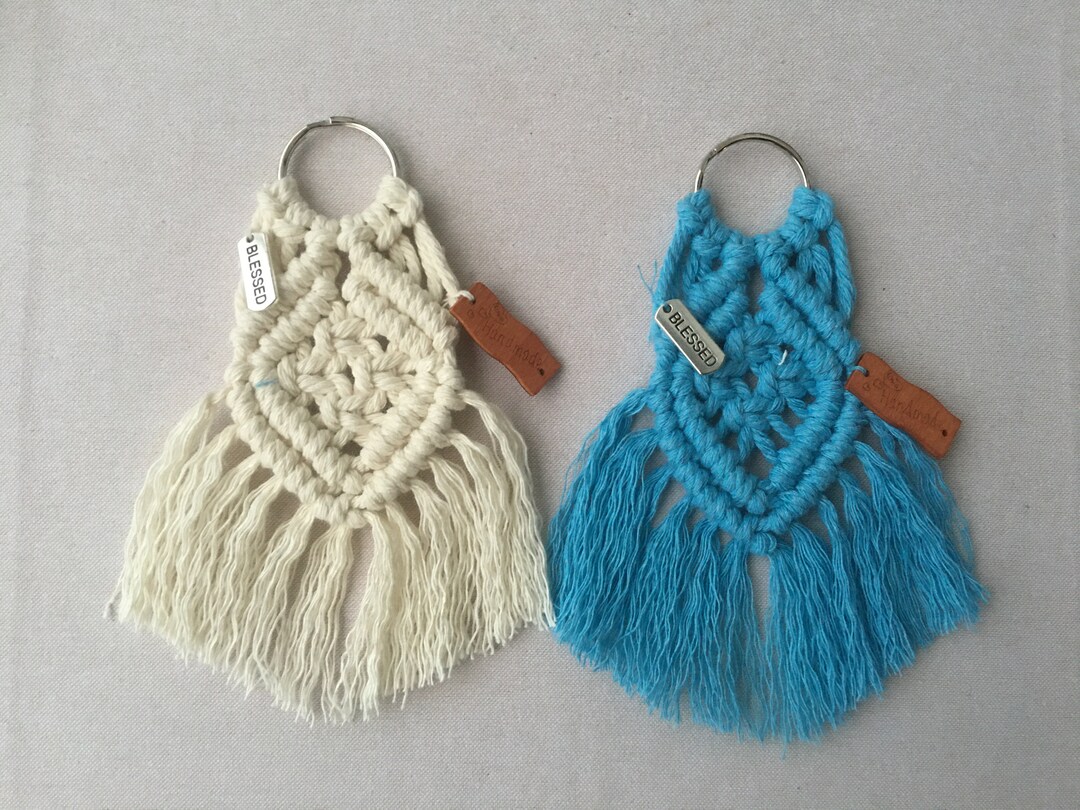 Macrame Keyring DIY Kit Special Diamond Shape Includes Everything and ...