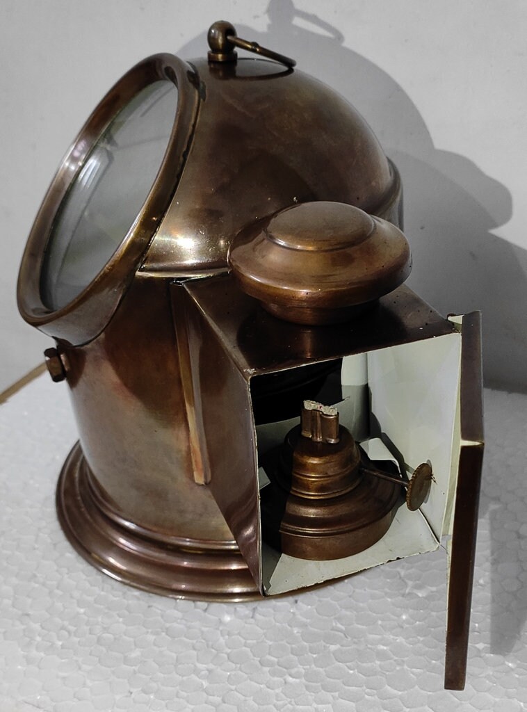 Antique Nautical Gimbal Compass Brass Old Binnacle Maritime for ...