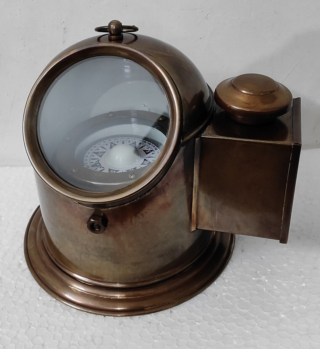 Antique Nautical Gimbal Compass Brass Old Binnacle Maritime for ...
