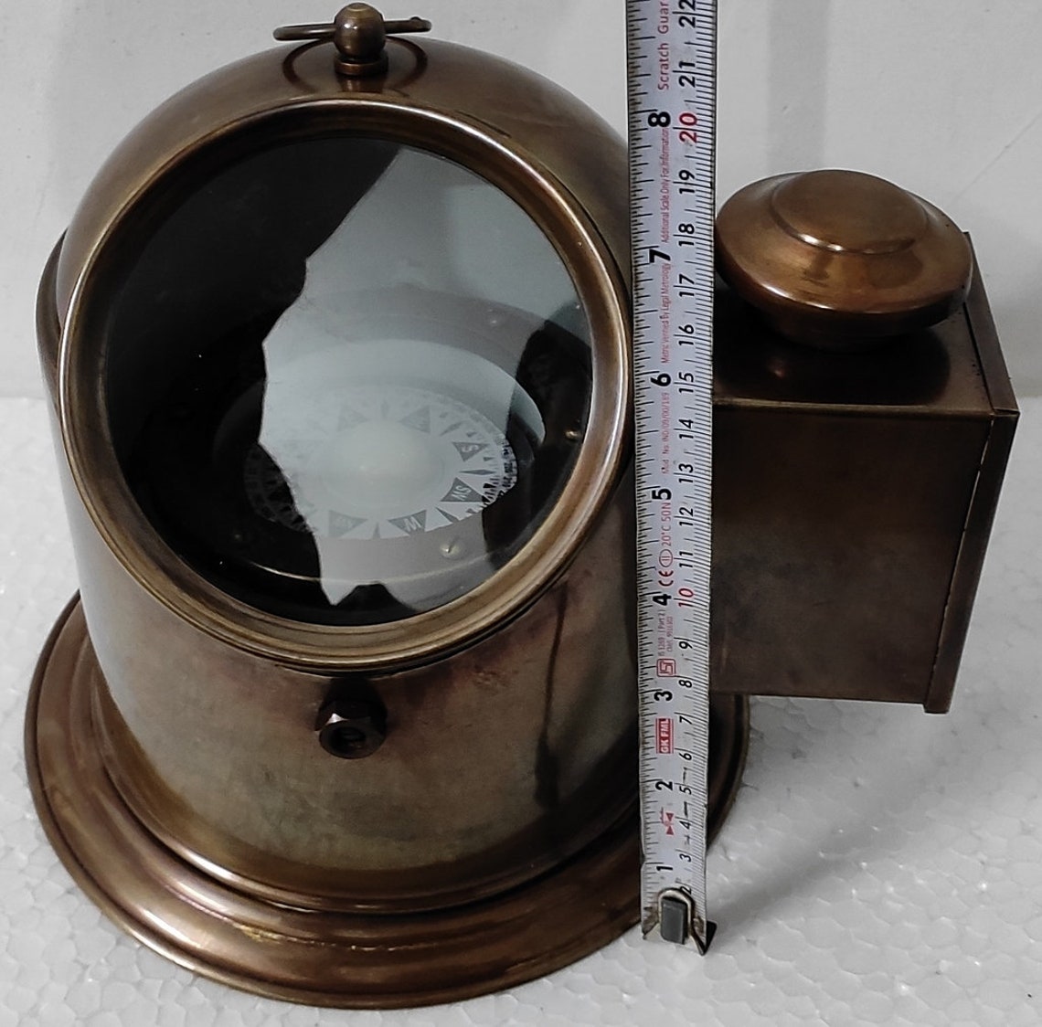 Antique Nautical Gimbal Compass Brass Old Binnacle Maritime for ...