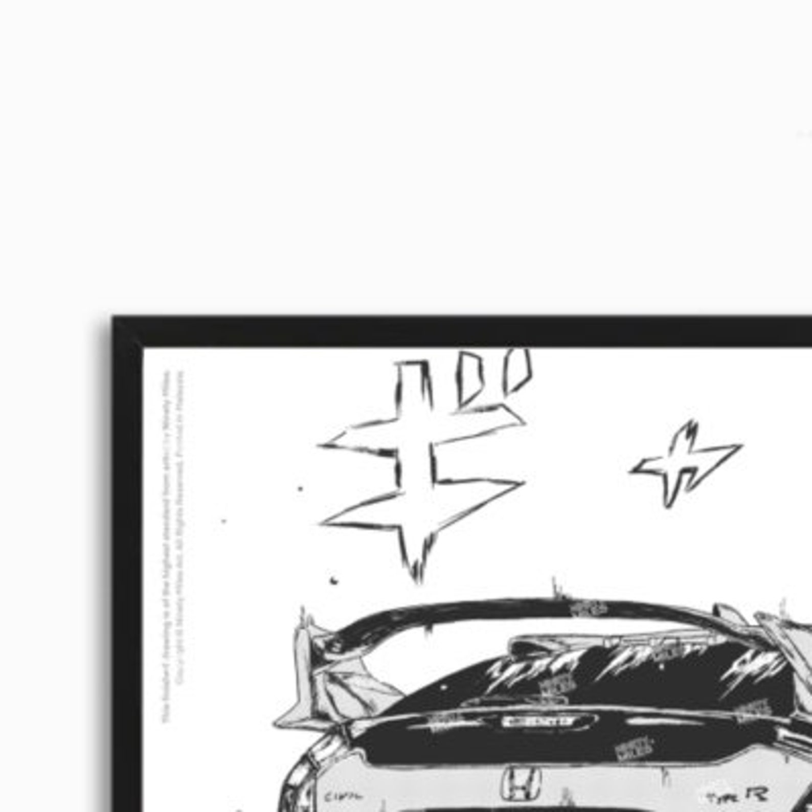 Honda Civic Type R (FK8) Print, Art, Automotive Art, Comic Art - Etsy