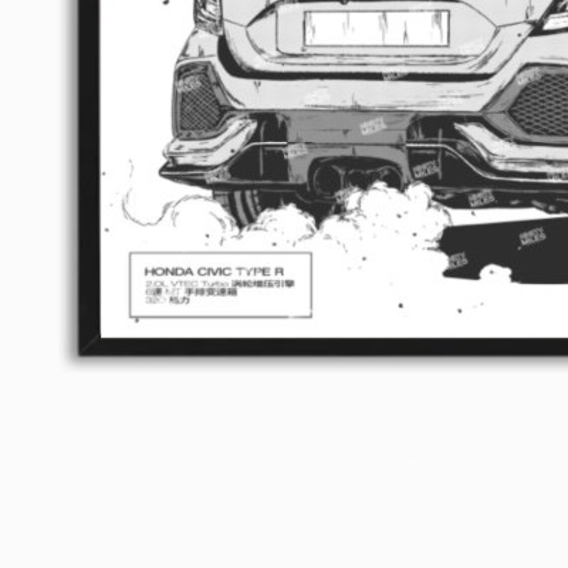 Honda Civic Type R (FK8) Print, Art, Automotive Art, Comic Art - Etsy