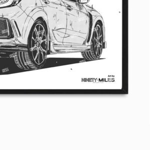 Honda Civic Type R (FK8) Print, Art, Automotive Art, Comic Art - Etsy