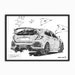 Honda Civic Type R FK8 Print Art Automotive Art Comic Art - Etsy