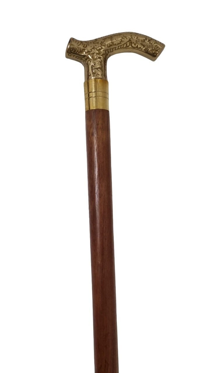 Brass Royal small Handle Walking Stick - Etsy