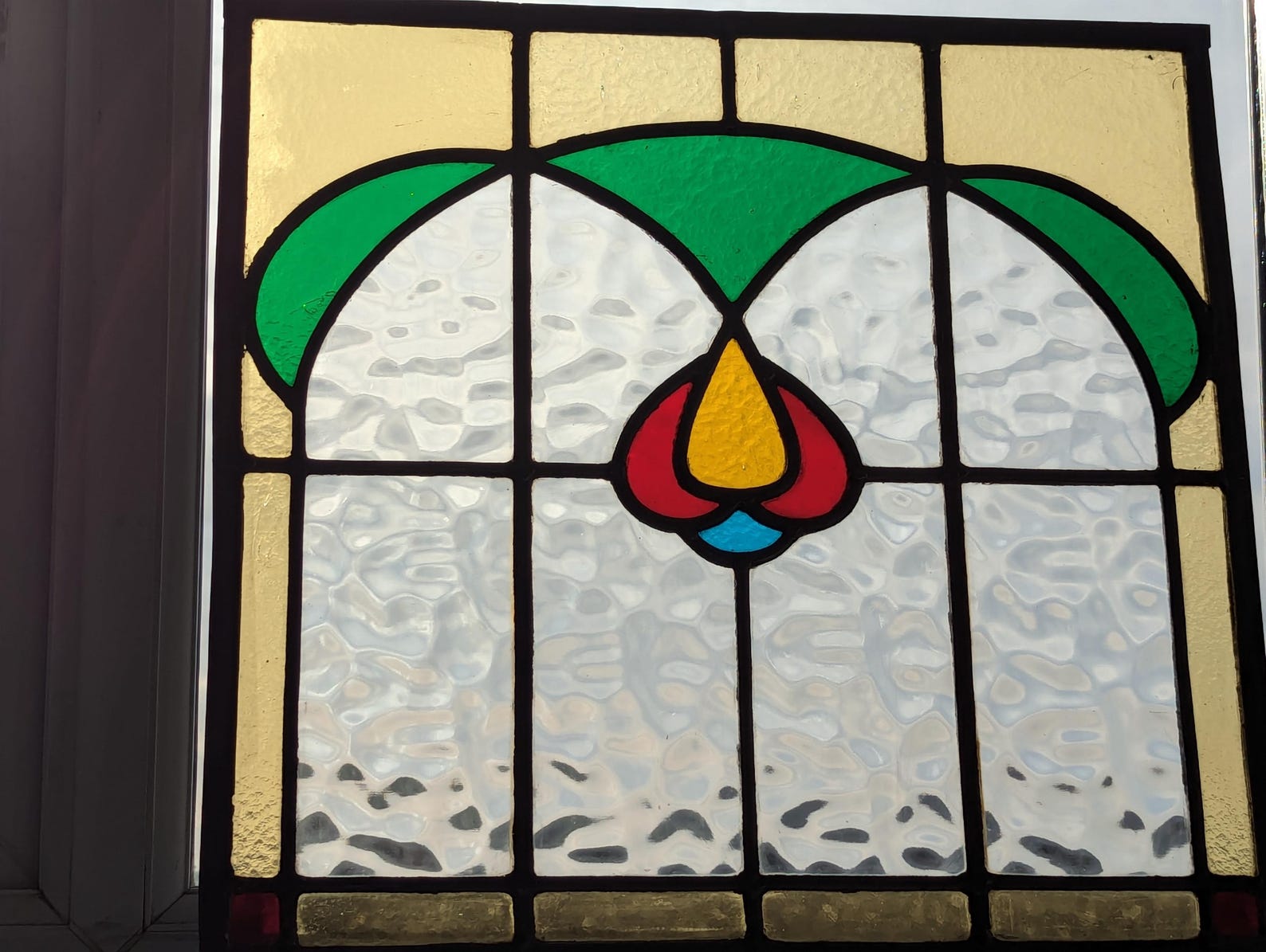 Outstanding Eye Catching Renovated Compact 1920's Stained Glass Window ...