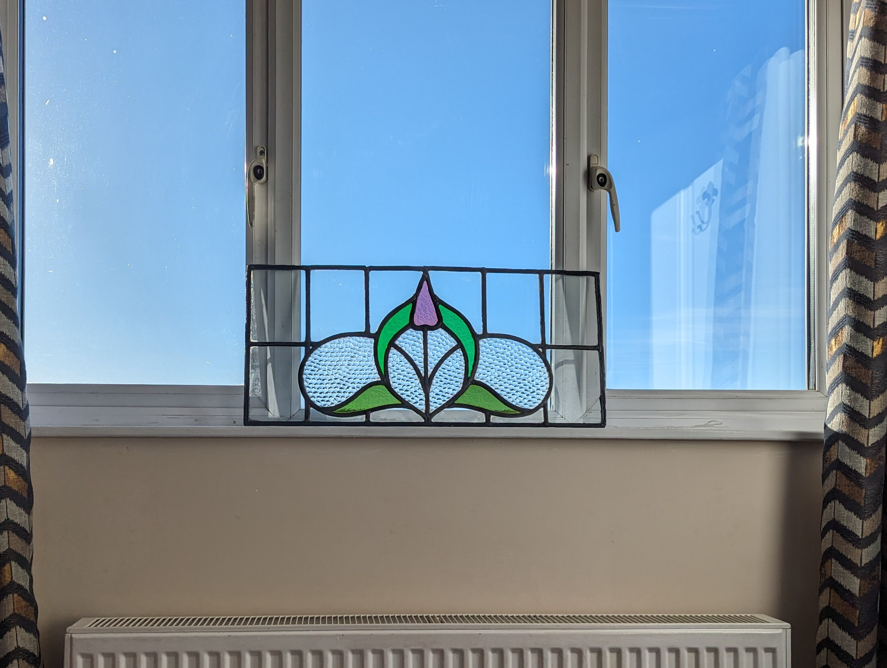 A Decorative Renovated 1920's Stained Glass Fanlight - Etsy