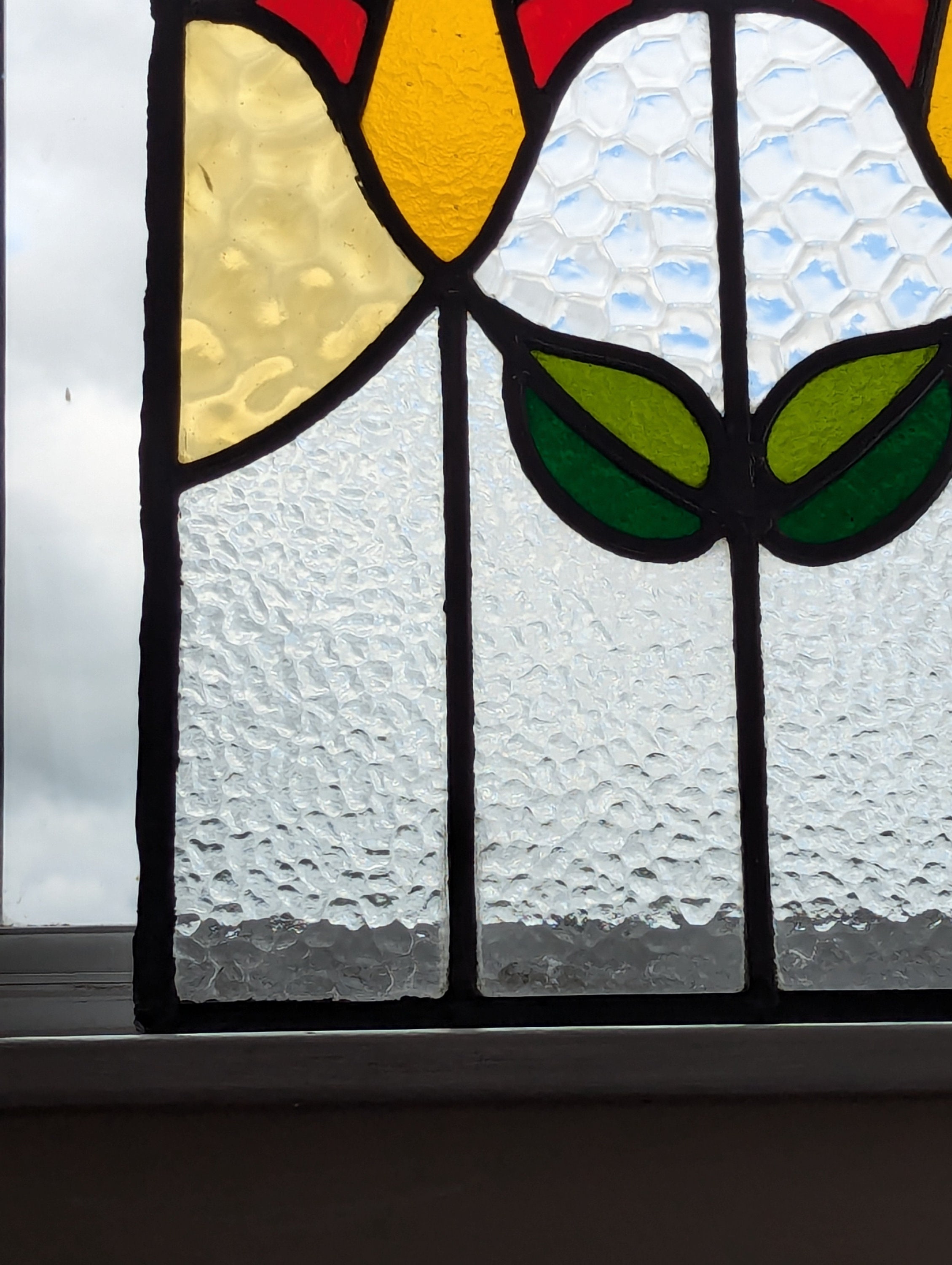 Bold Compact 1930's Art Deco Stained Glass Window Panel - Etsy