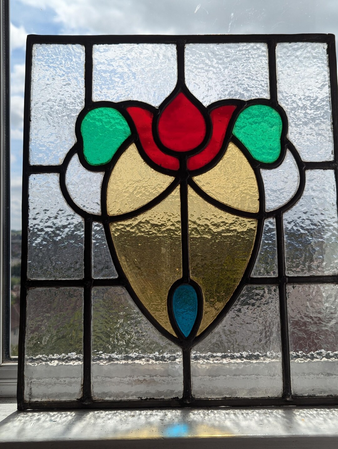 Decorative Compact 1930's Stained Glass Window Panel - Etsy