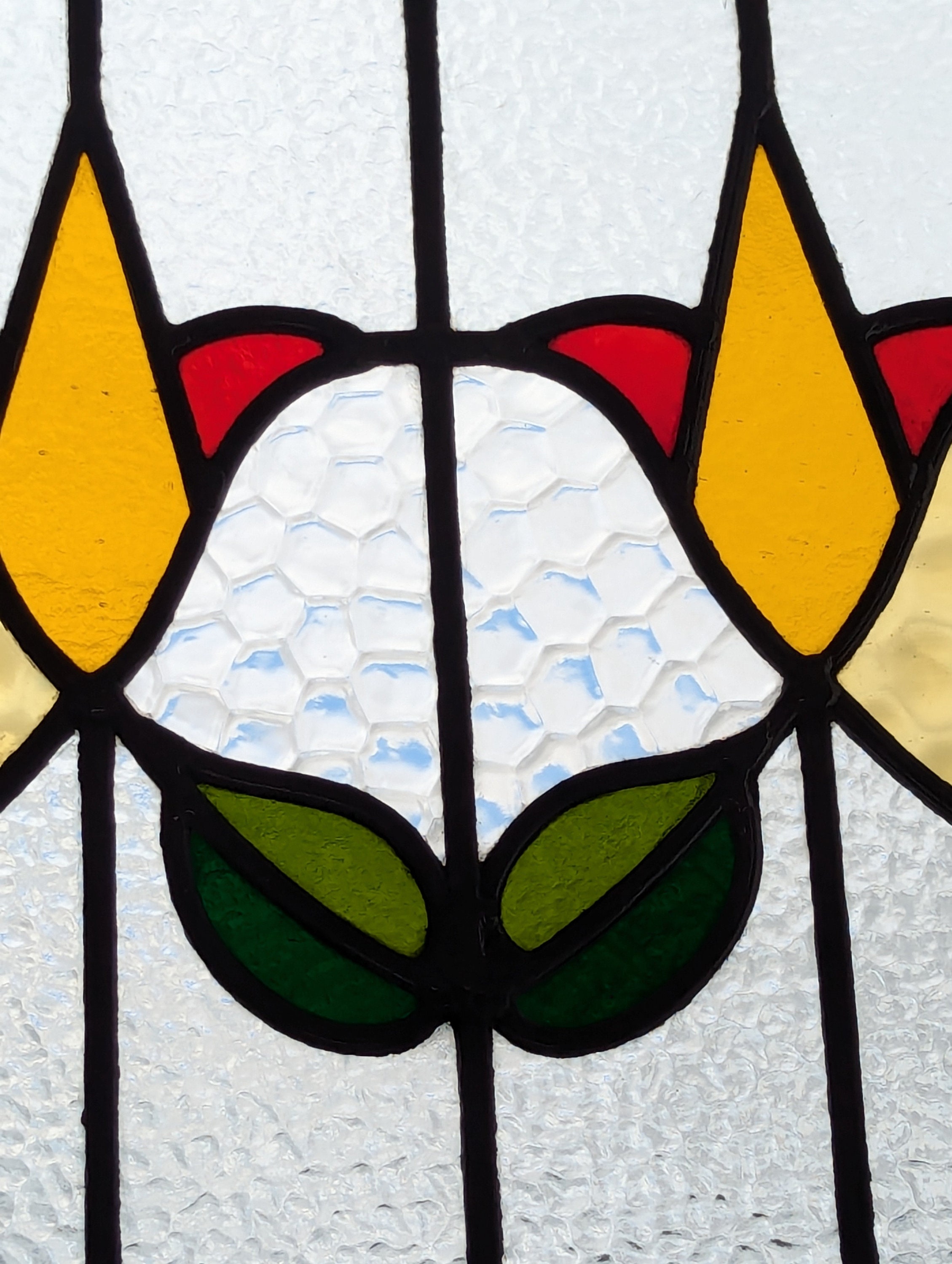 Bold Compact 1930's Art Deco Stained Glass Window Panel - Etsy