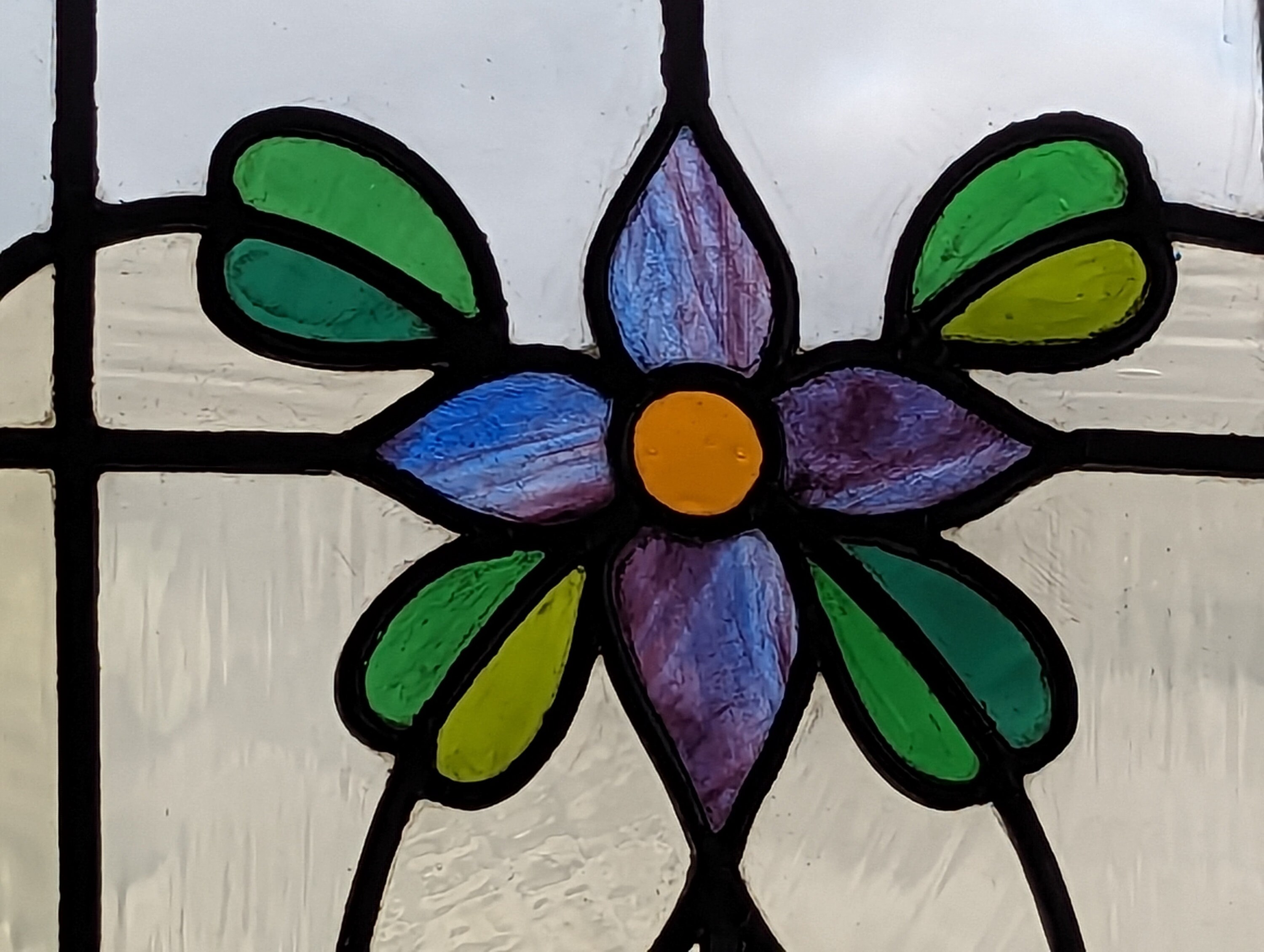 Renovated Pretty Late Victorian Compact Stained Glass Panel - Etsy