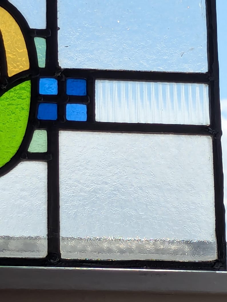 Bold 1930's Art Deco Stained Glass Window Panel - Etsy